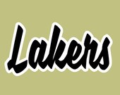 Lakers Color Choice Mascot Team Name Words Iron on - Etsy