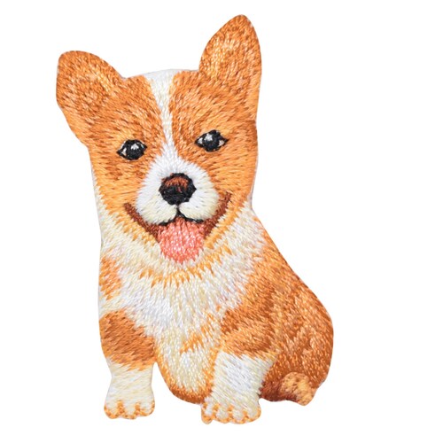 Corgi Puppy Dog Sitting Full Body Embroidered Iron on - Etsy