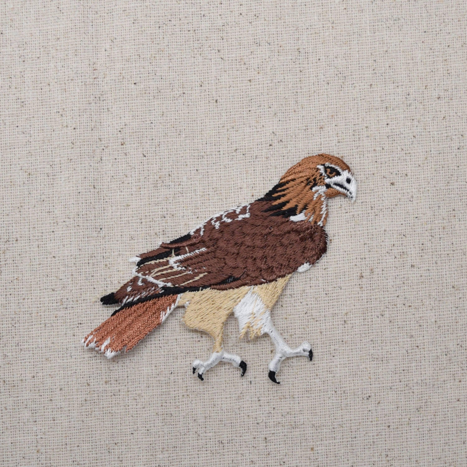 Red Tailed Hawk Bird Facing Right Iron On Applique | Etsy
