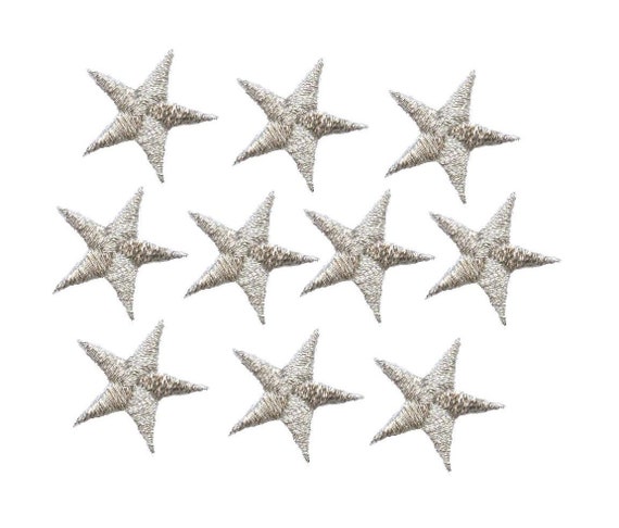 Metallic Silver Stars 1-1/4 Pack of 10 Pieces Iron - Etsy