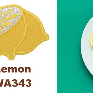Yellow Half Lemon - Fruit - Iron on Applique - Embroidered Patch ...