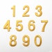 2 Number Metallic Gold Block Style Iron on - Etsy