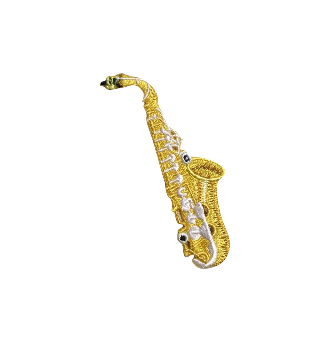 Saxophone - Musical Instrument - Iron on Applique - Embroidered Patch ...