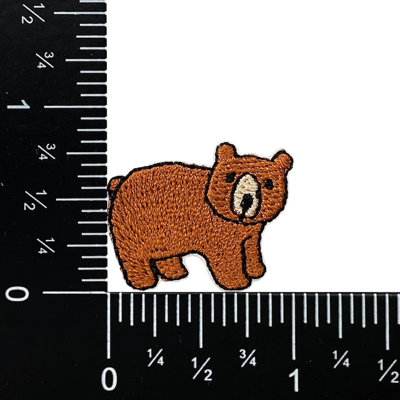 Mini Brown Bear Embroidered Iron on Patch - Etsy