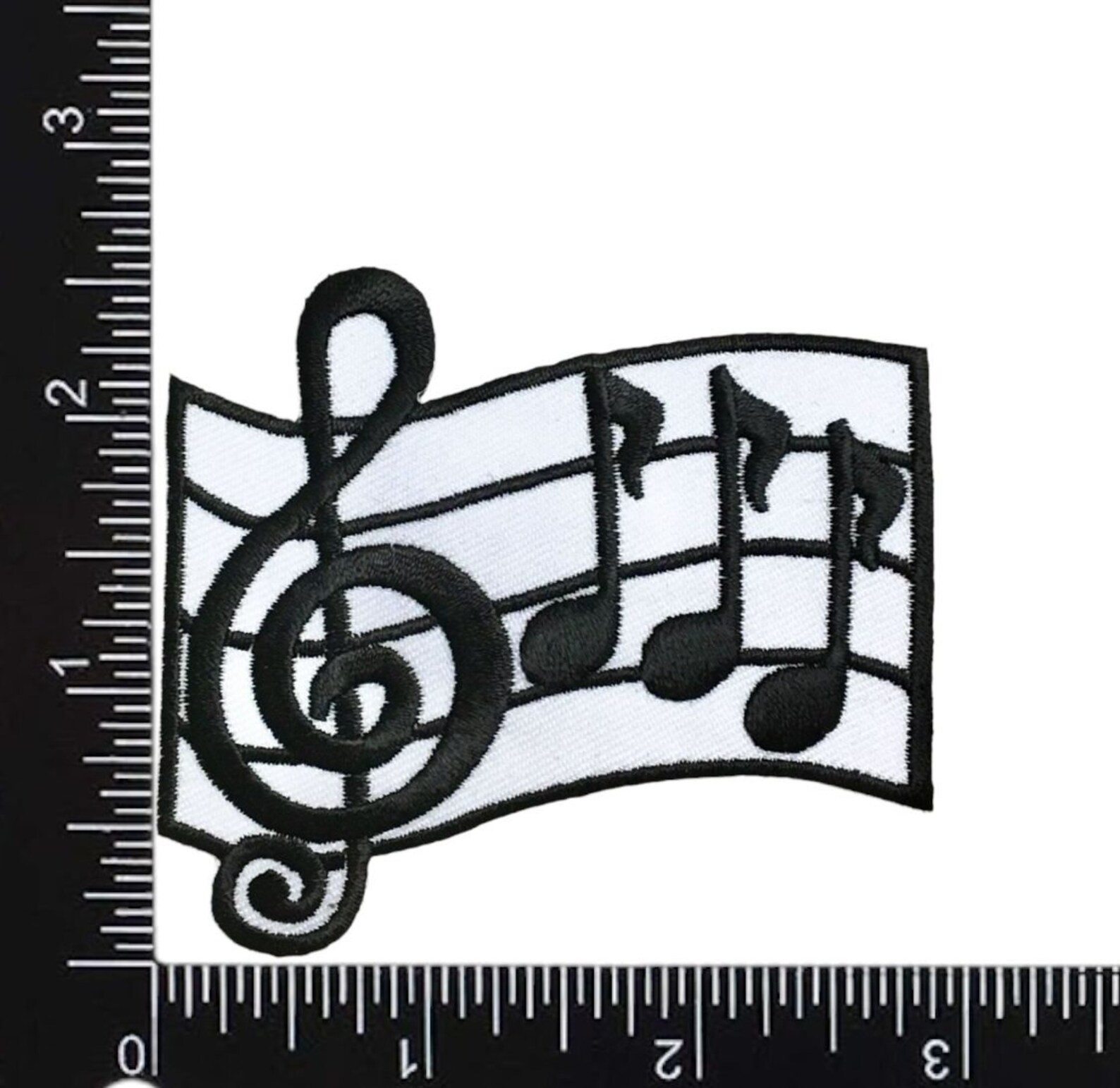 Musical Bar, Measure, G Clef/notes, Embroidered, Iron on Patch - Etsy
