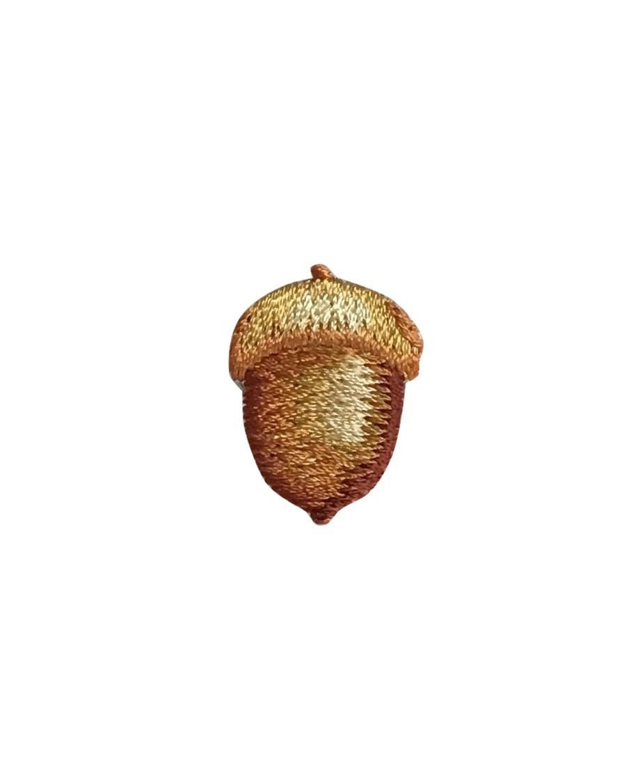 Small 1 Single Oak Acorn Tree Nut Iron on Applique - Etsy