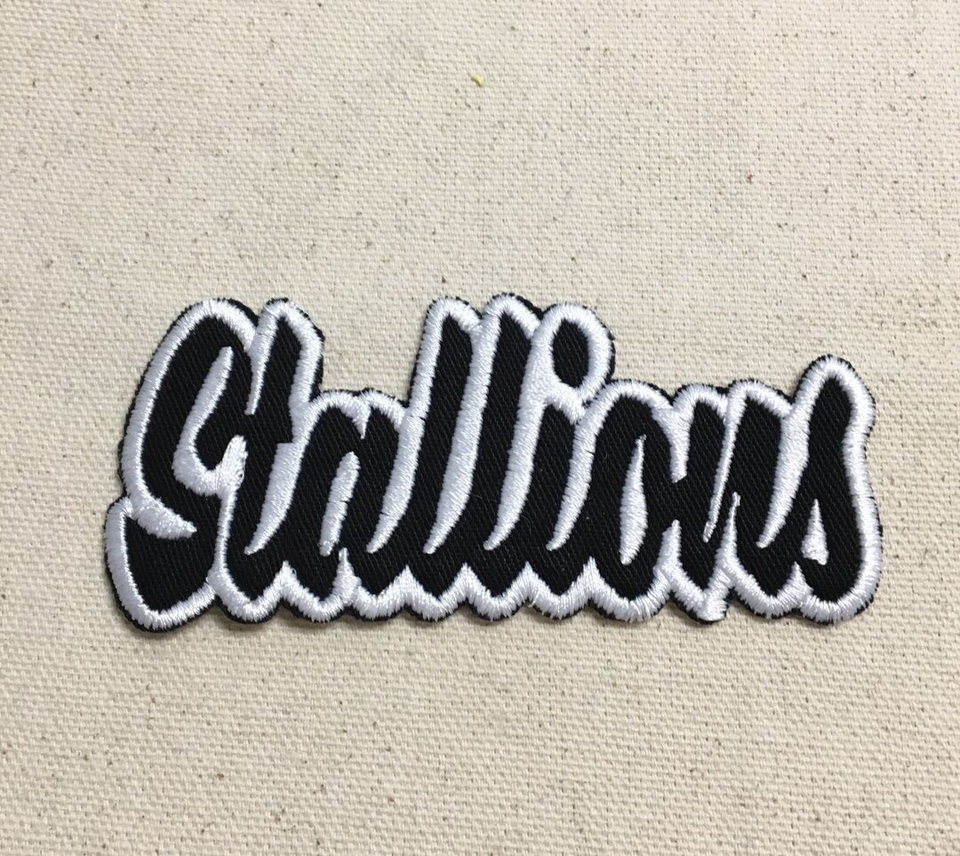 Stallions Color Choice Mascot Team Name Words Iron on Applique ...