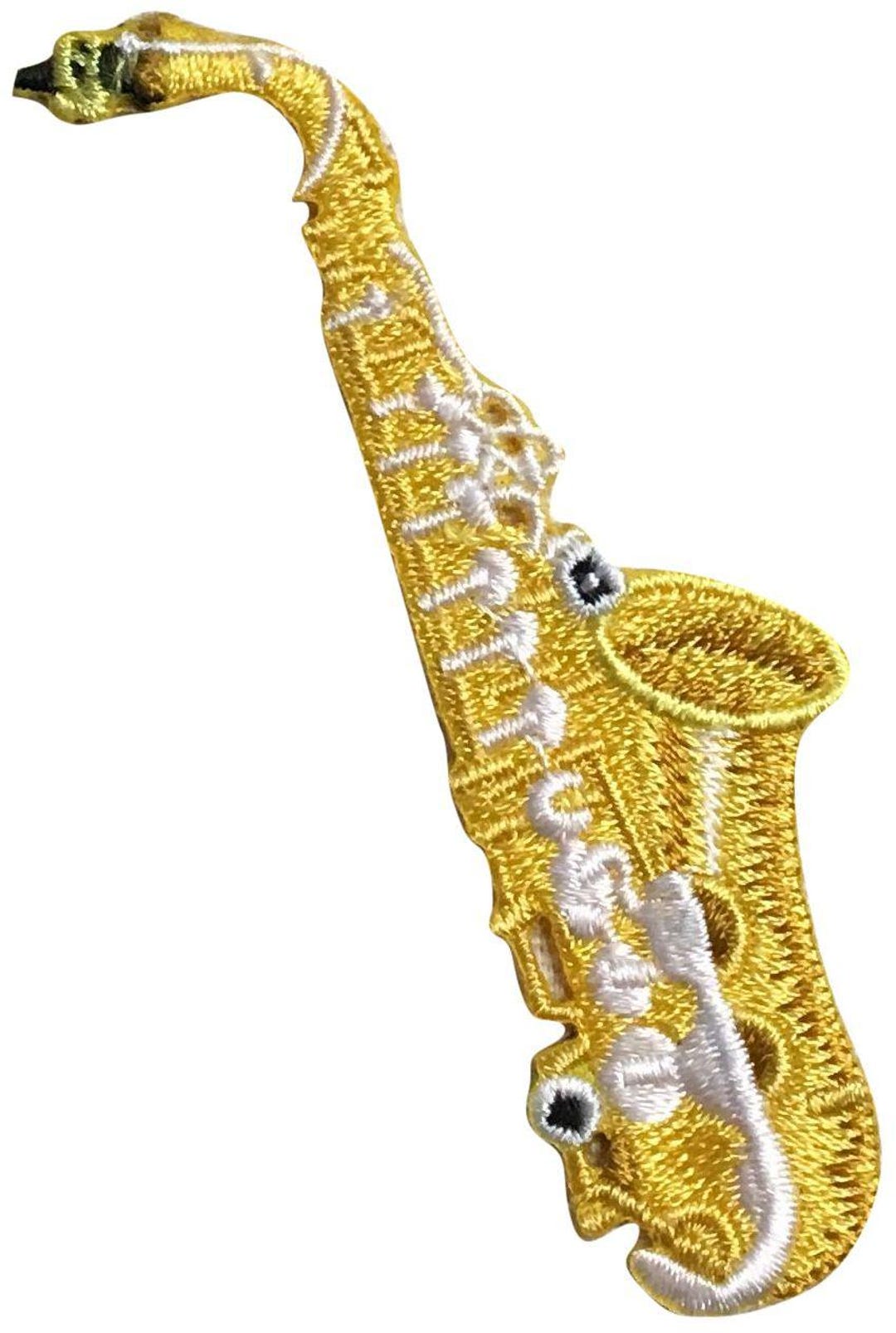 Saxophone Musical Instrument Iron on Applique Embroidered Patch 697341 ...