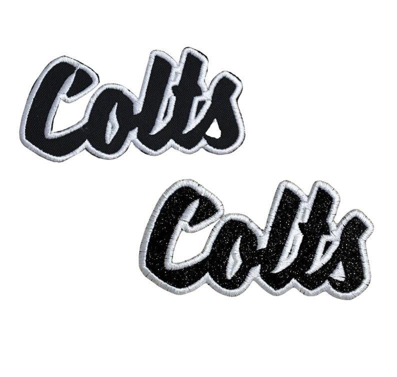 Colts - Color Choice - Mascot - Team Name - Words - Iron on Applique - Embroidered Patch - Etsy