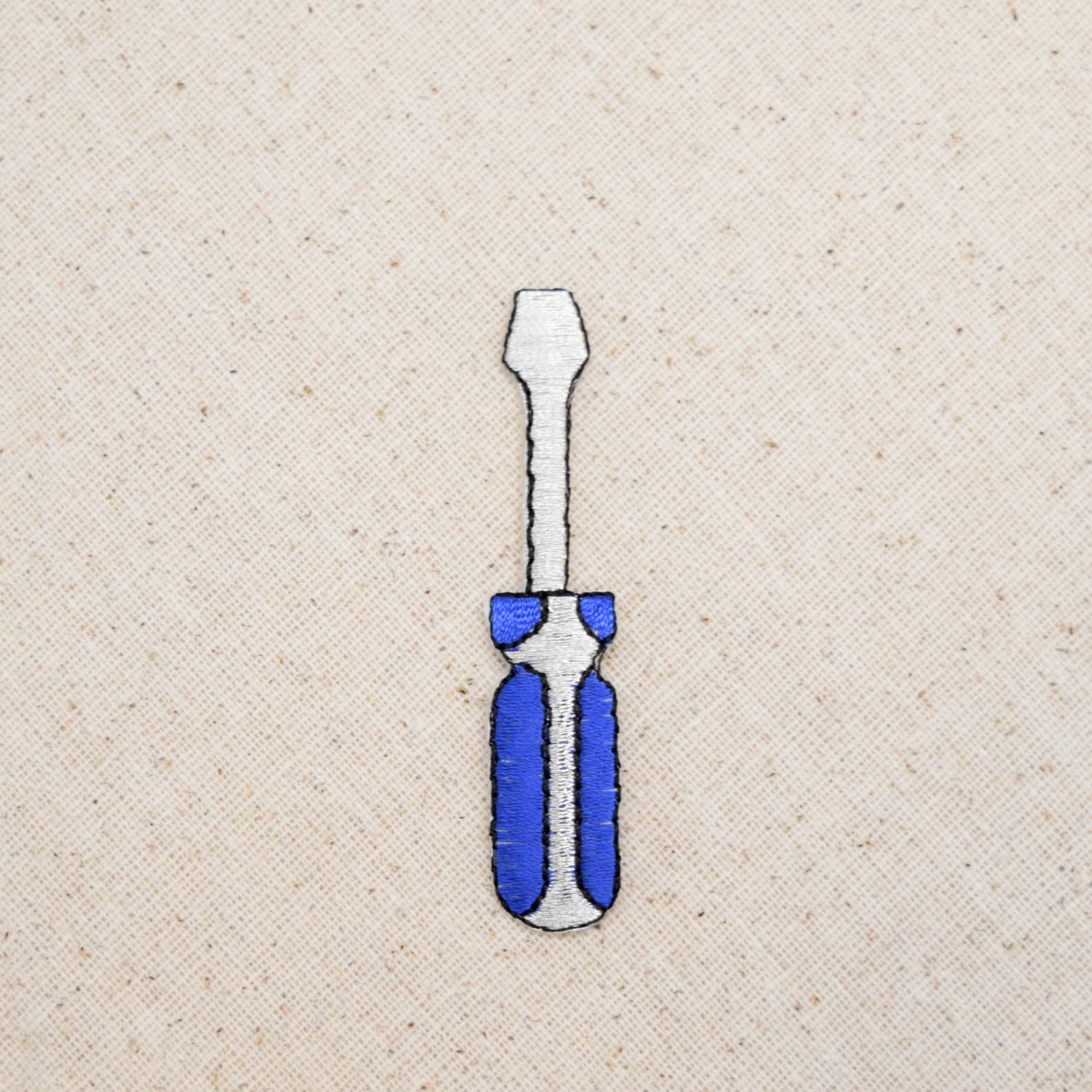 Yellow or Blue - Screwdriver - Construction Tools - Iron on Applique ...