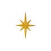 Yellow Gold Nativity Star, Star of Bethlehem, 2 Sizes, Embroidered ...