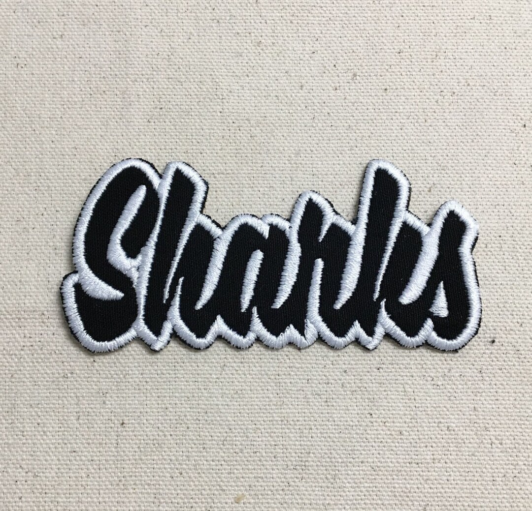 Sharks - Color Choice - Mascot - Team Name - Words - Iron on Applique ...