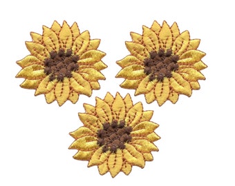 Sunflower, Iron on Patch, Yellow Flower, Sunflower Patch, Flower Patch ...