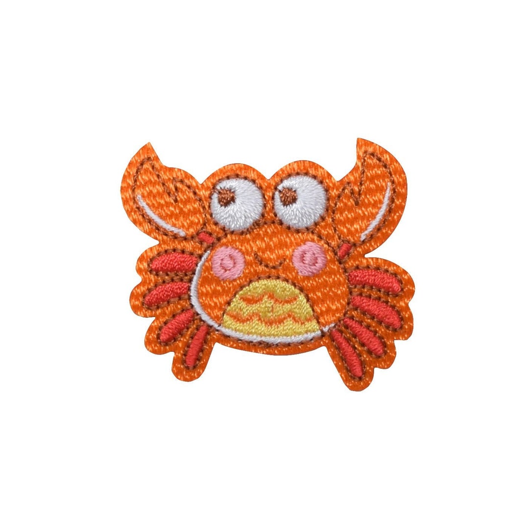 Orange Crab - Embroidered Iron on Patch - Etsy