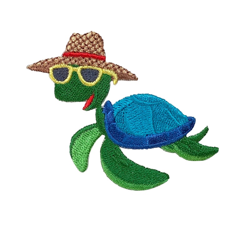 Sea Turtle Straw Sun Hat/sunglasses/beach Embroidered - Etsy