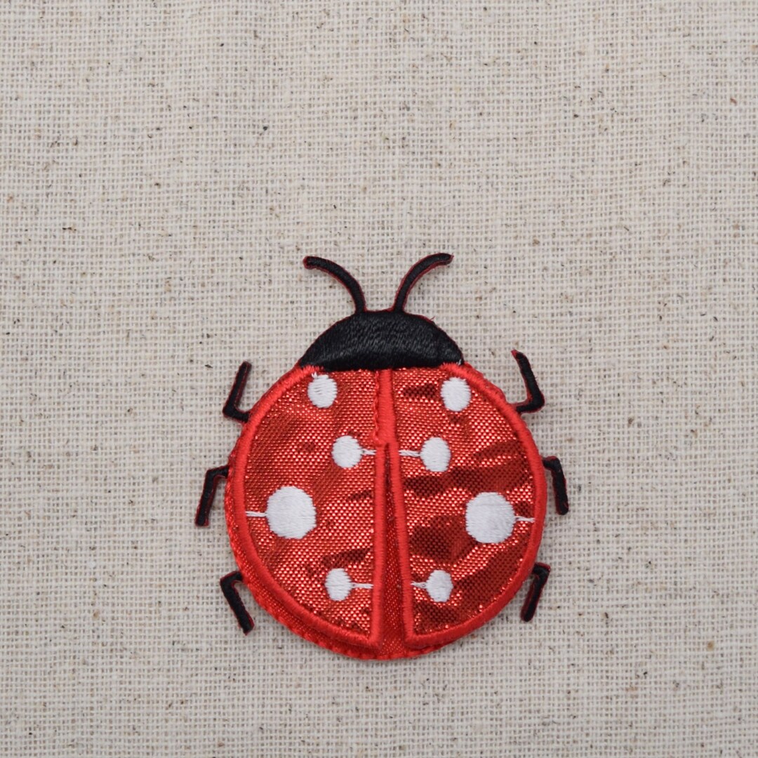 Layered Ladybug - Pink or Red - Iron on Applique - Embroidered Patch ...