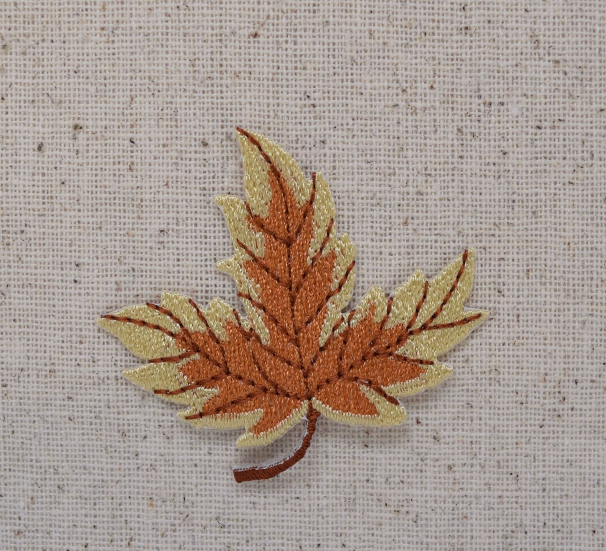 Tree Leaf Fall Leaves Brown/tan Embroidered Patch | Etsy