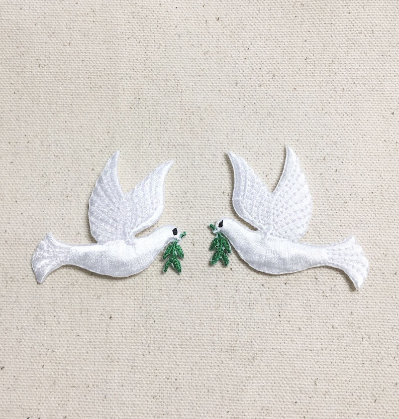 White Peace Dove Olive Branch Facing LEFT or RIGHT | Etsy