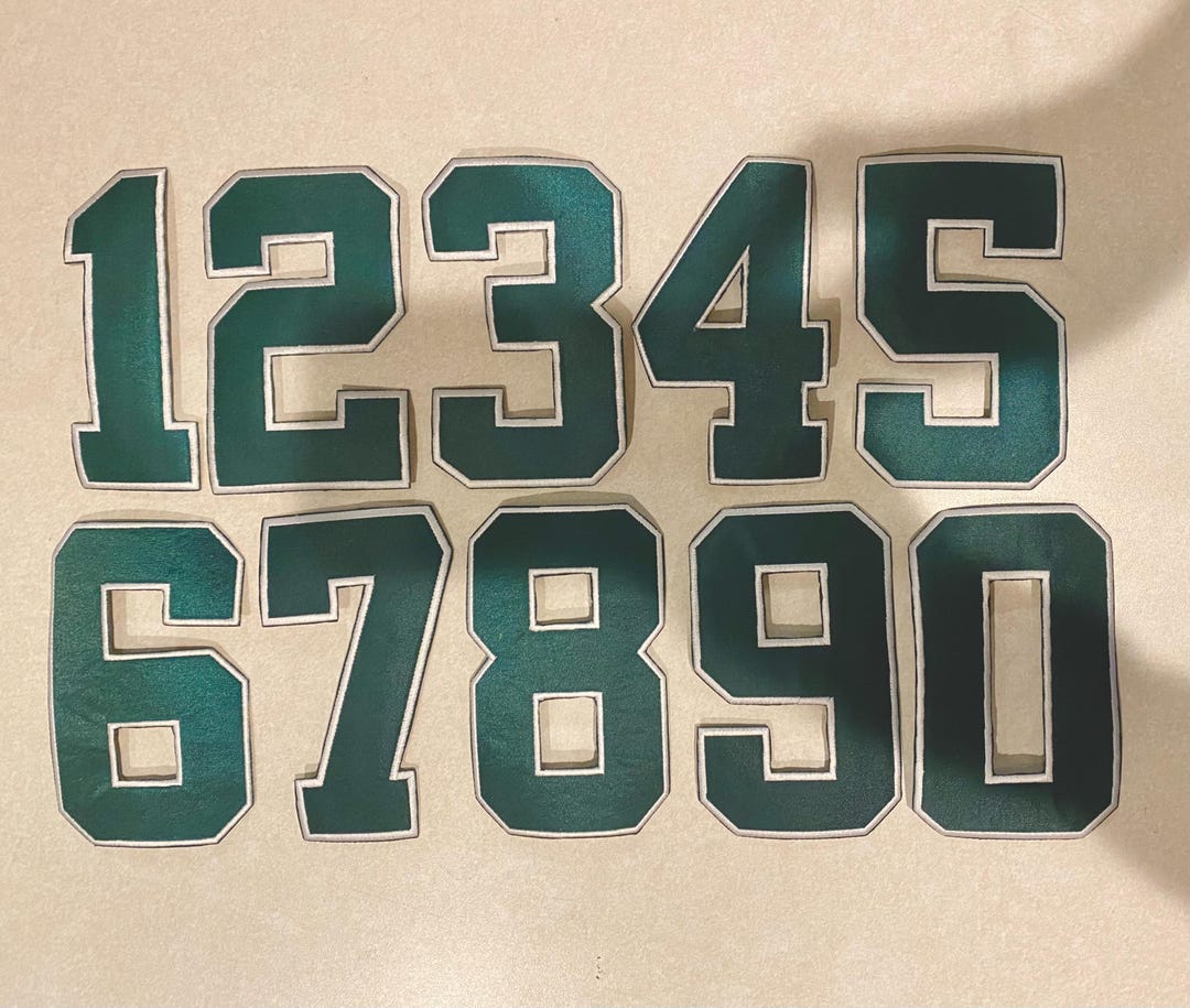 10" Number for Uniform or Jersey - Athletic/collegiate Style, Iron on ...
