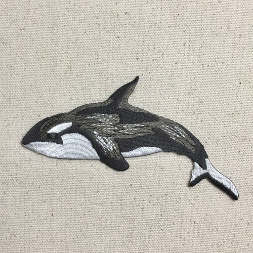 Orca Killer Whale Black/white Iron on Applique | Etsy