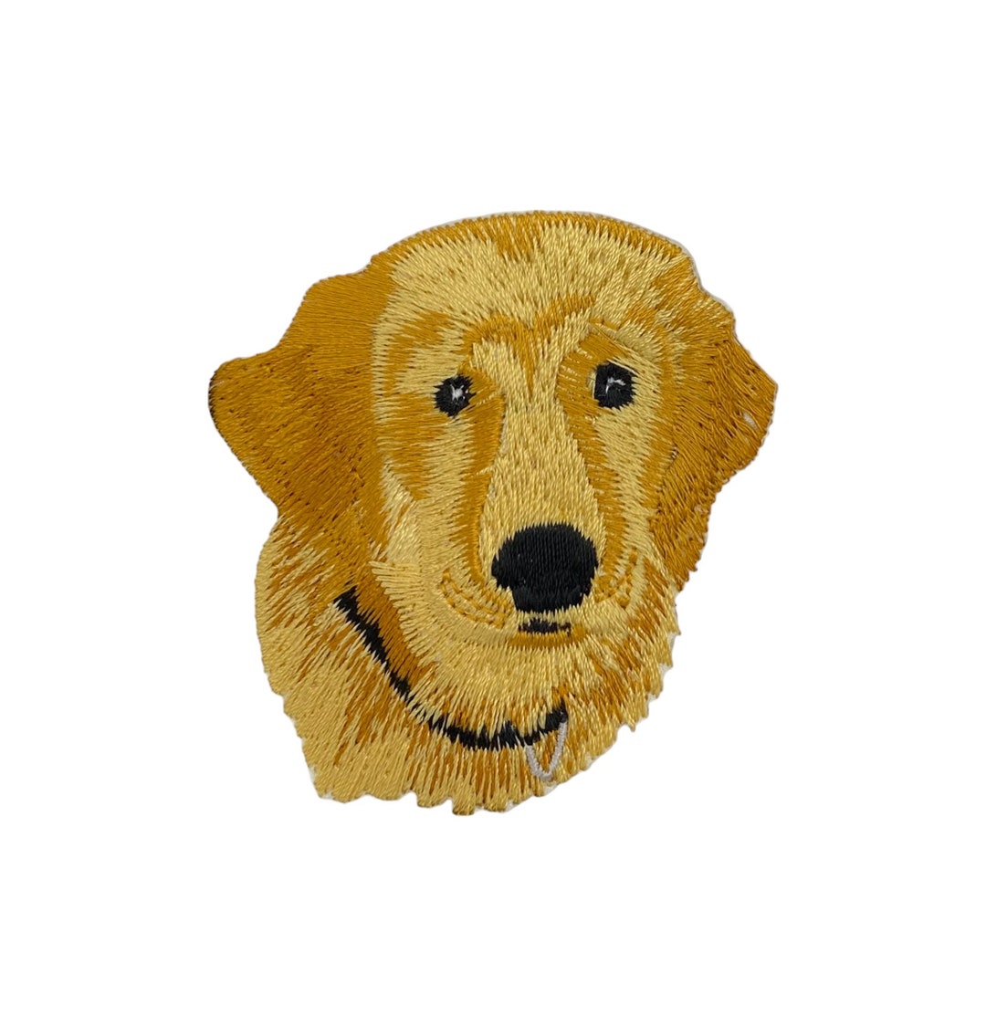 Golden Retriever Face, Head, Puppy, Realistic Dog, Embroidered, Iron on ...