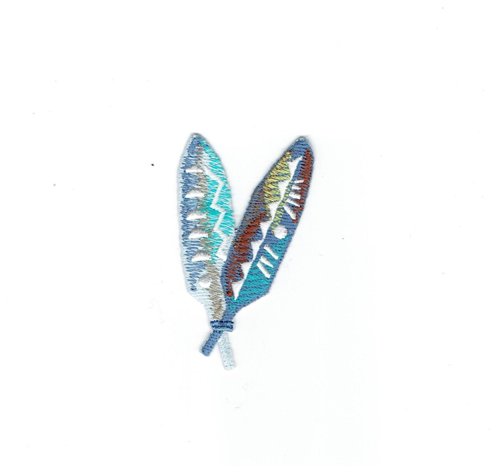 Two Feathers Southwest Tribal Design Iron on Applique | Etsy