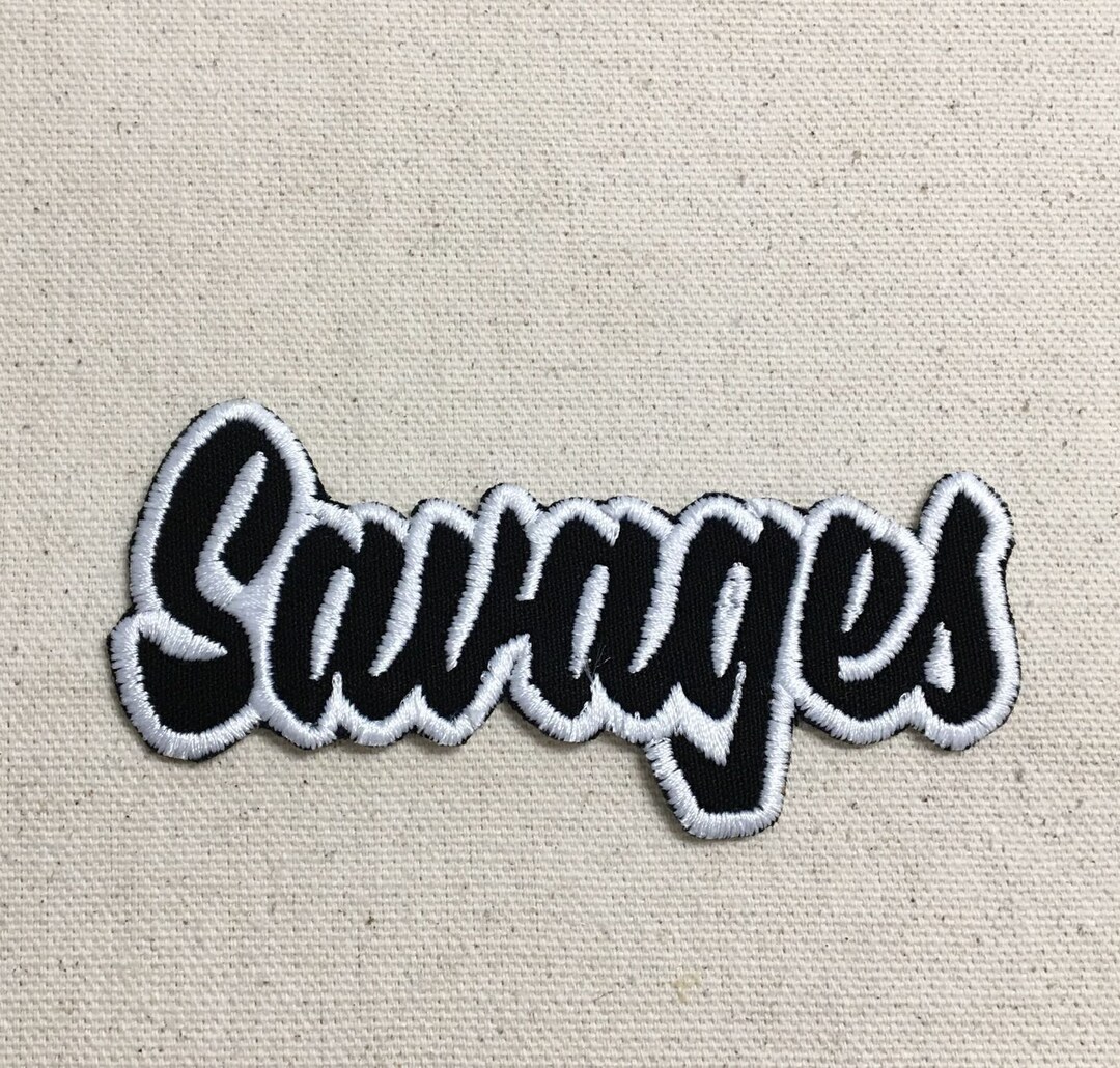 Savages - Color Choice - Mascot - Team Name - Words - Iron on Applique ...
