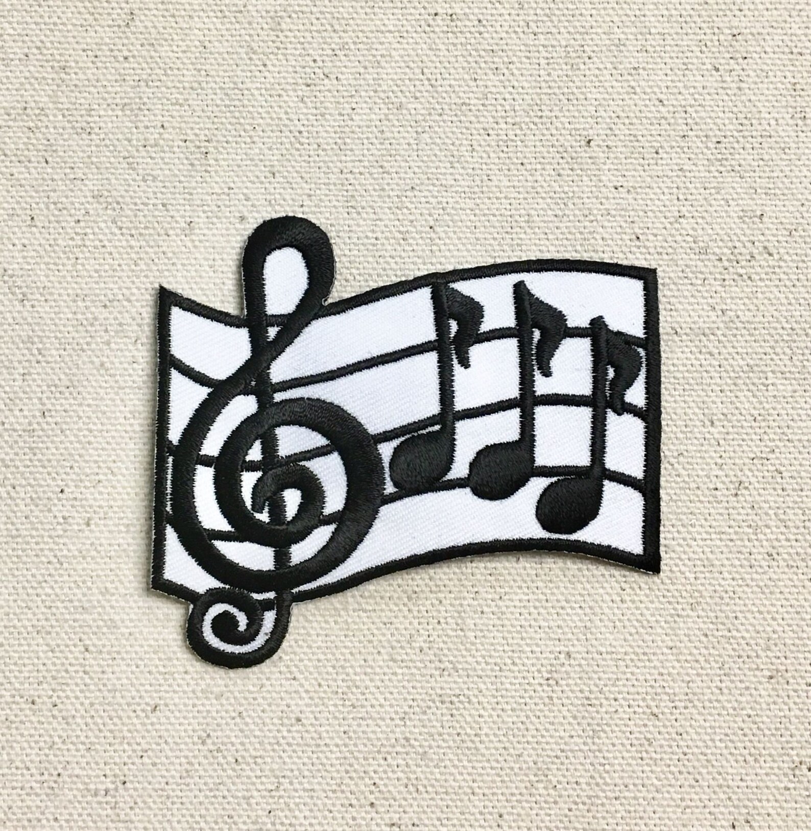 Musical Bar, Measure, G Clef/notes, Embroidered, Iron on Patch - Etsy