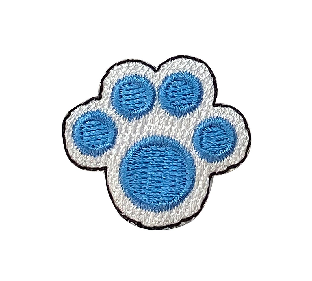 Blue and White Paw Print, Pets, Animals, Dog, Embroidered, Iron on ...