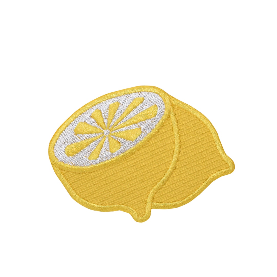 Yellow Half Lemon - Fruit - Iron on Applique - Embroidered Patch ...