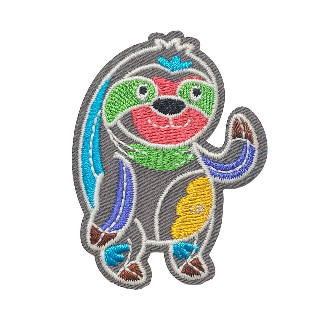 Colorful Sloth, Embroidered, Iron on Patch, DIY Crafts - Etsy