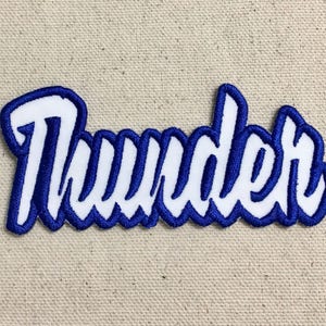 Thunder - Color Choice - Mascot - Team Name - Words - Iron on Applique ...