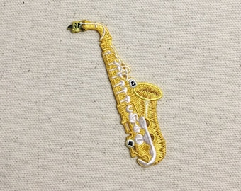 Flute Musical Instrument Iron on Applique Embroidered | Etsy