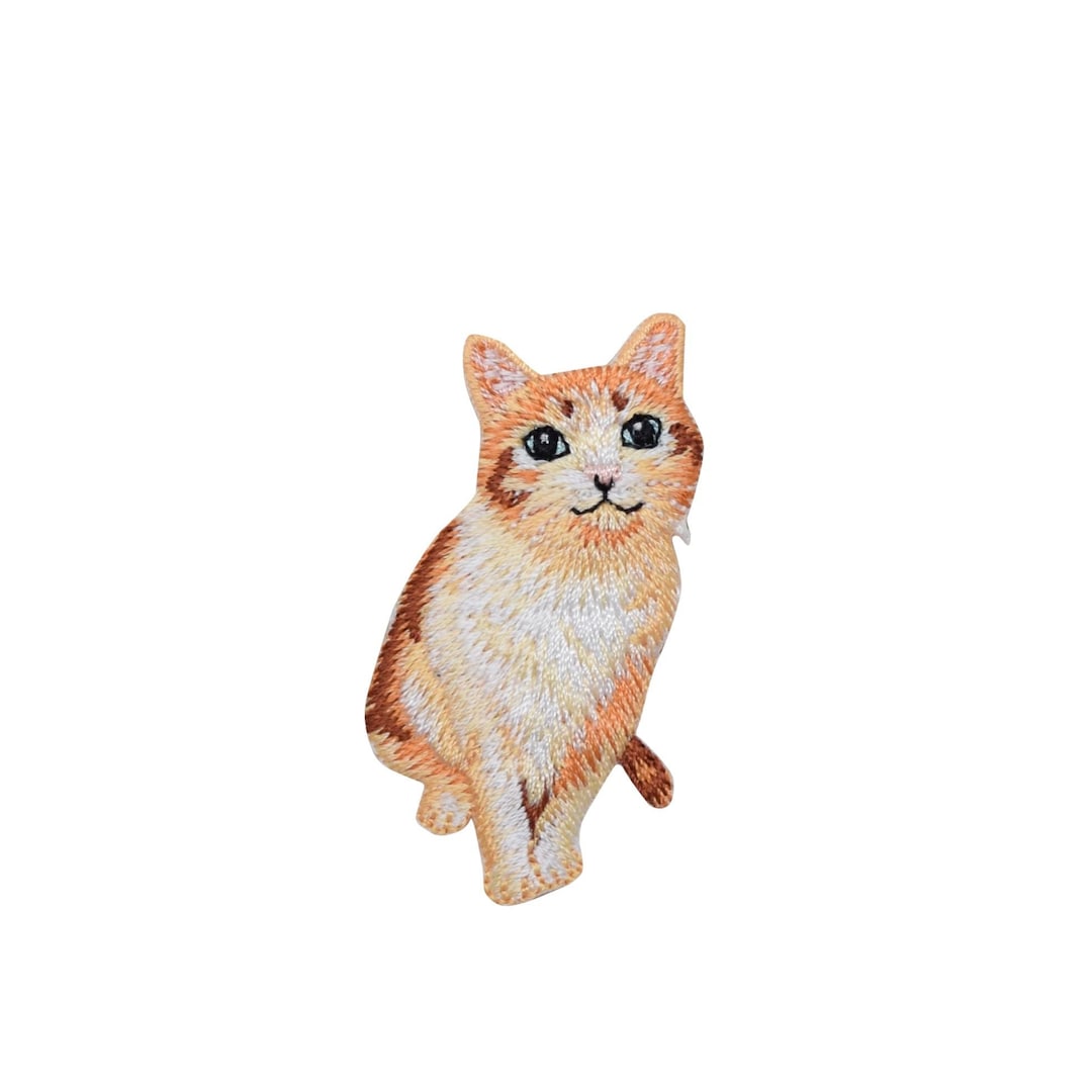 Orange Tabby Cat, Pets, Realistic, Kitten, Animals, Embroidered, Iron ...