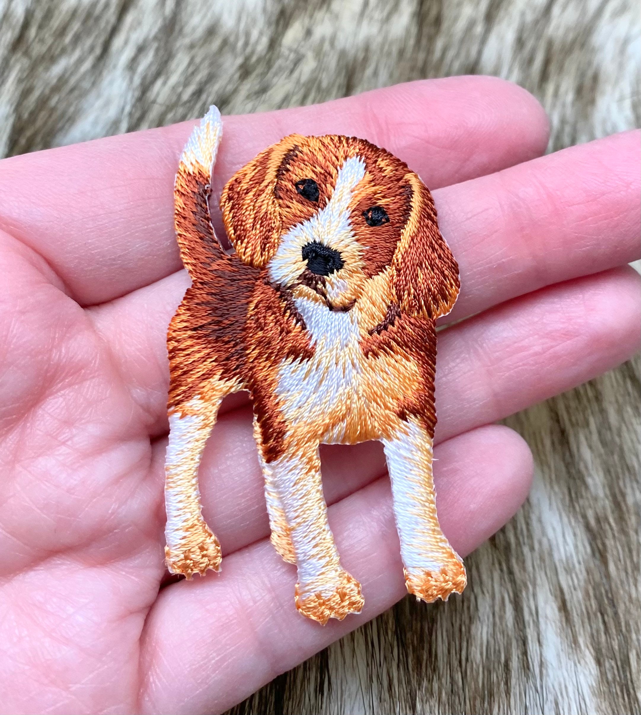 Beagle - Puppy Dog - Standing - Full Body - Embroidered Patch - Iron on ...