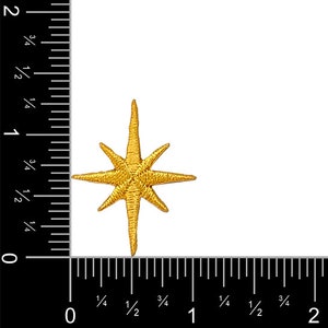 Yellow Gold Nativity Star, Star of Bethlehem, 2 Sizes, Embroidered ...