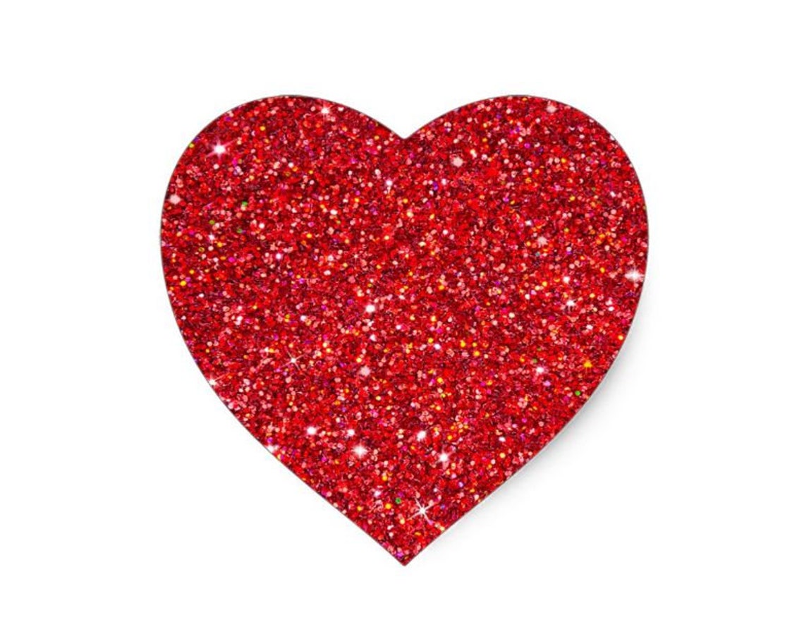 Heart - *HTV* - 2", 3", 4" or 5" Glitter - NO MESS - Iron on Heat ...