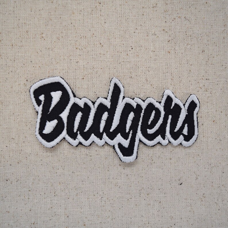 Badgers - LARGE 3x8 - Color Choice - Mascot/team Name/words - Iron on ...