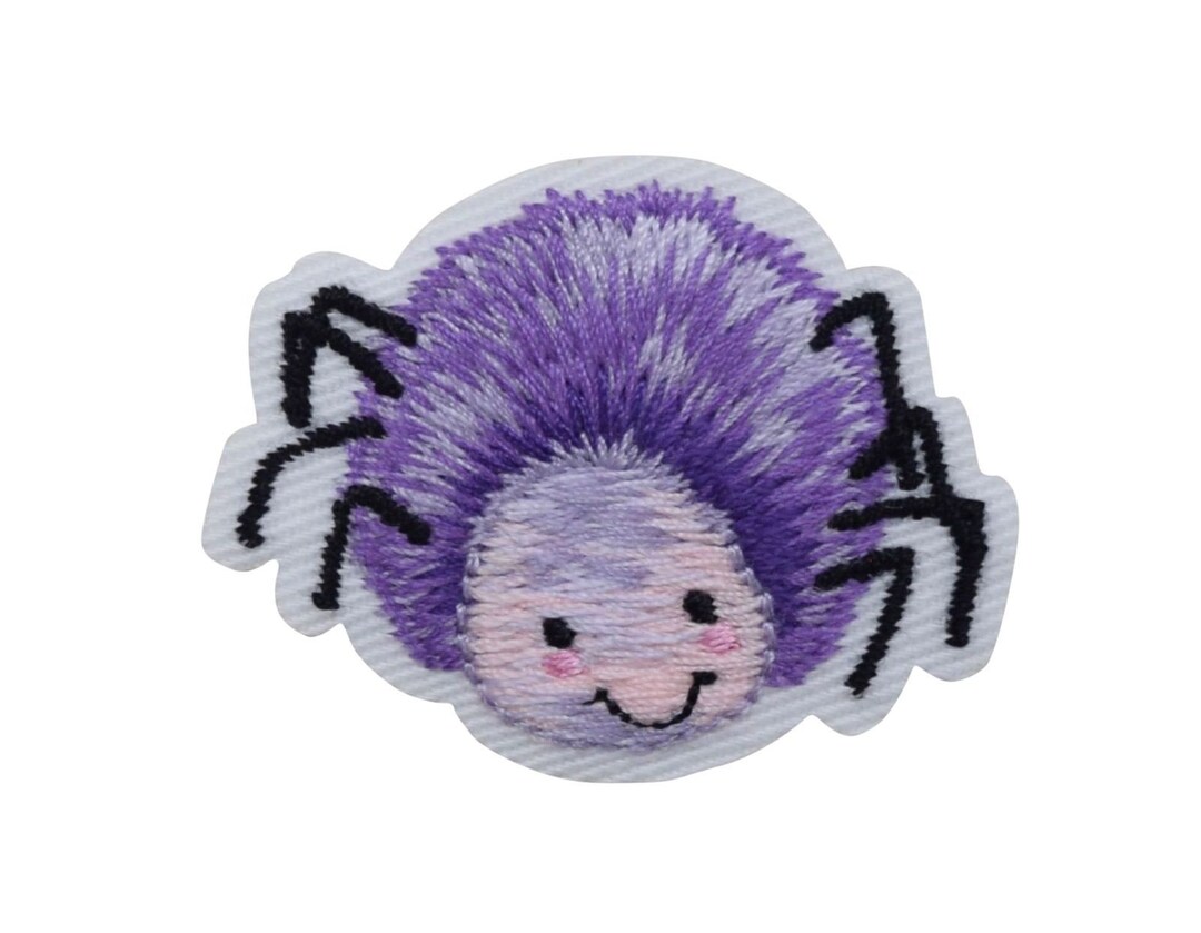Small Purple Spider Halloween Embroidered Iron on Patch - Etsy