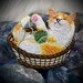 Cat in Basket, Playing With Yarn Ball, Pets, Kitten, Embroidered, Iron ...