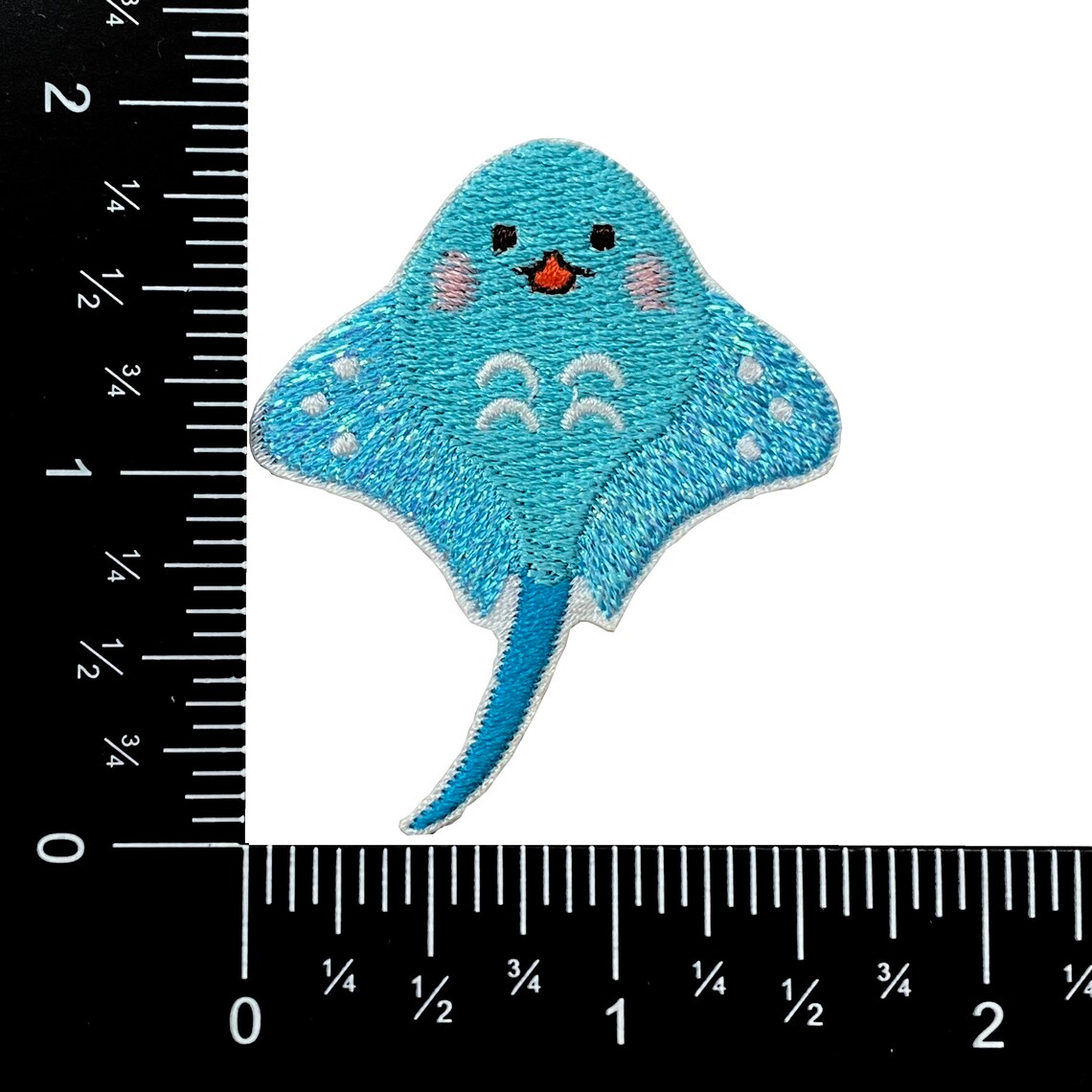 Blue Stingray Embroidered Iron on Patch - Etsy