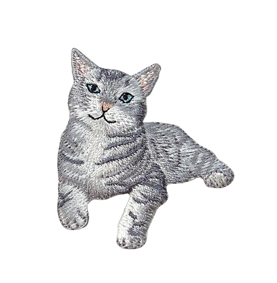 Gray Tabby Cat, Kitten, Pets, Animals, Embroidered, Iron on Patch - Etsy