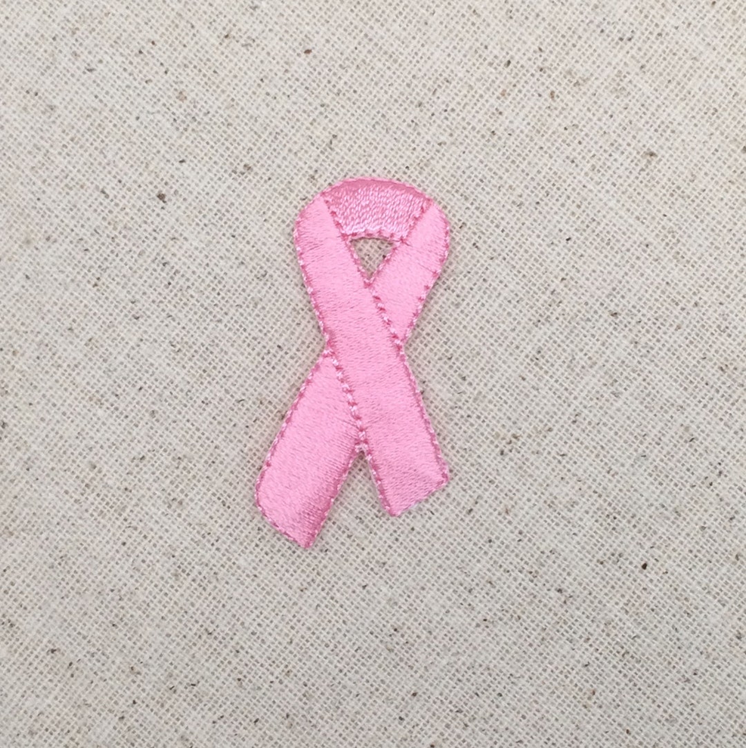 Pink - Breast Cancer Ribbon - Iron on Applique - Embroidered Patch ...