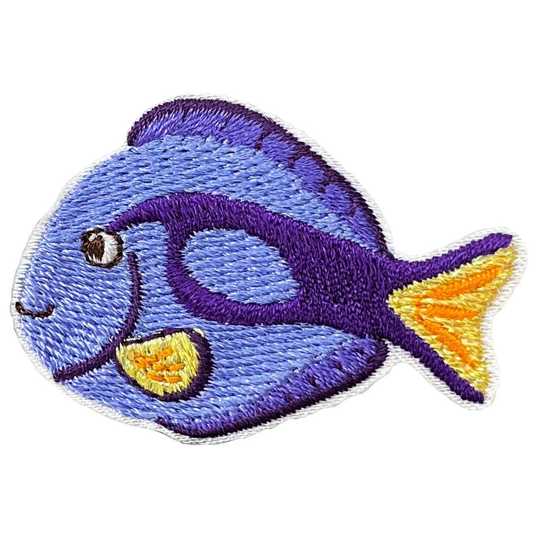 Blue Tang Fish Embroidered Iron on Patch - Etsy
