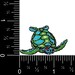 Small Mini Sea Turtle - Facing Right or Left - Blue and Green - Iron on ...