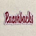 Razorbacks Color Choice Mascot Team Name Words Iron on Applique ...