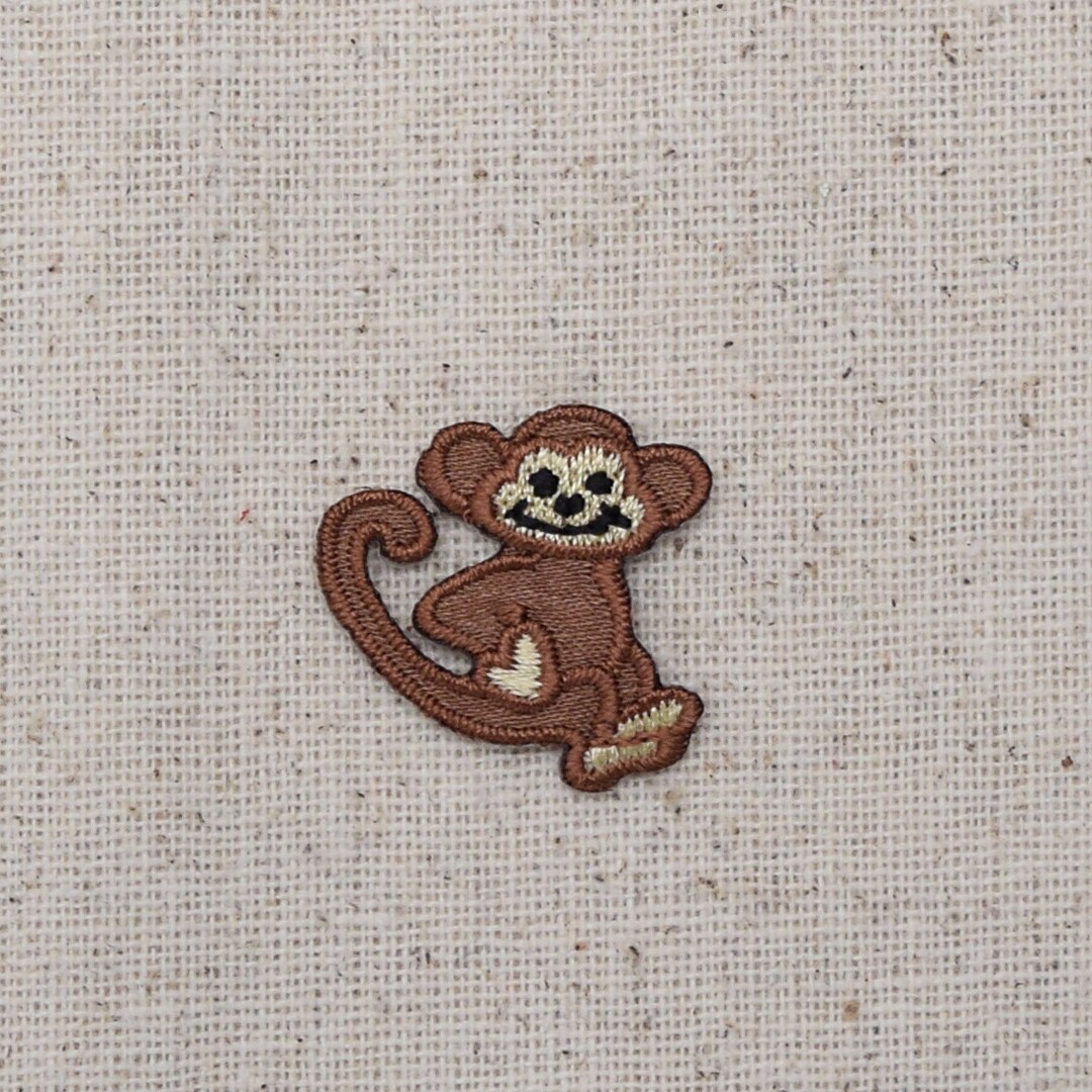 Small - Monkey - Primate - Iron on Applique - Embroidered Patch ...