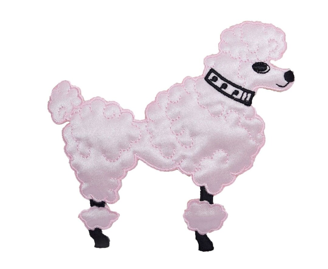 3 Sizes - Light Pink Poodle - Facing Right, Iron on Patch - Etsy