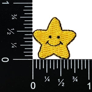 Mini Yellow Star Embroidered Iron on Patch - Etsy