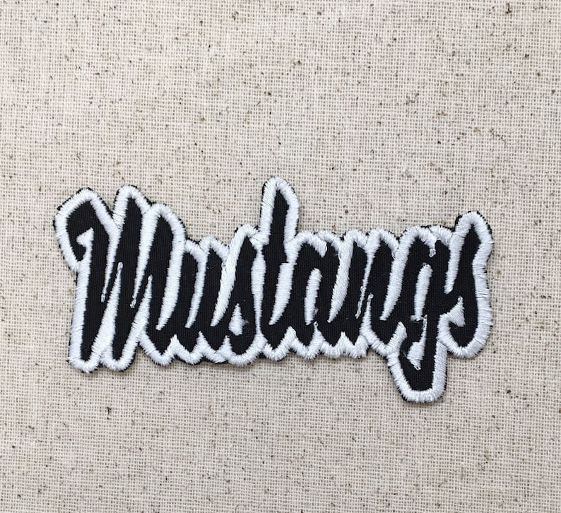 Mustangs - LARGE 3x8 - Color Choice - Mascot/team Name/words - Iron on ...
